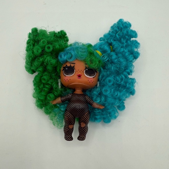 Toys | Lol Surprise Remix Hair Flip Rebel Blue Green Curly Hair Doll ...